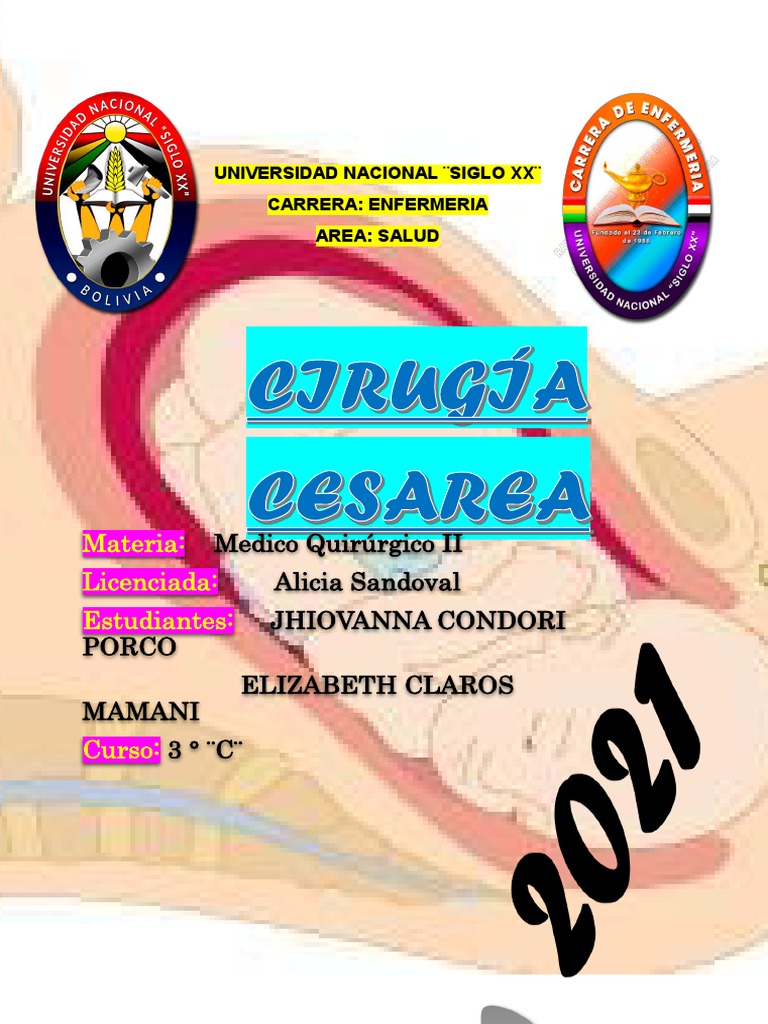 Cirugia Cesarea | PDF | Parto | Seccion de cesárea