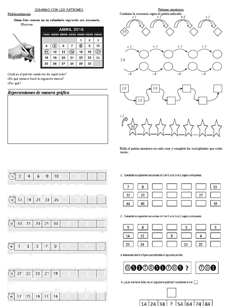 Ficha Patrones Numéricos | PDF