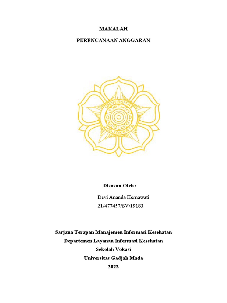 MAKALAH - Perencanaan Anggaran | PDF | Karier & Perkembangan