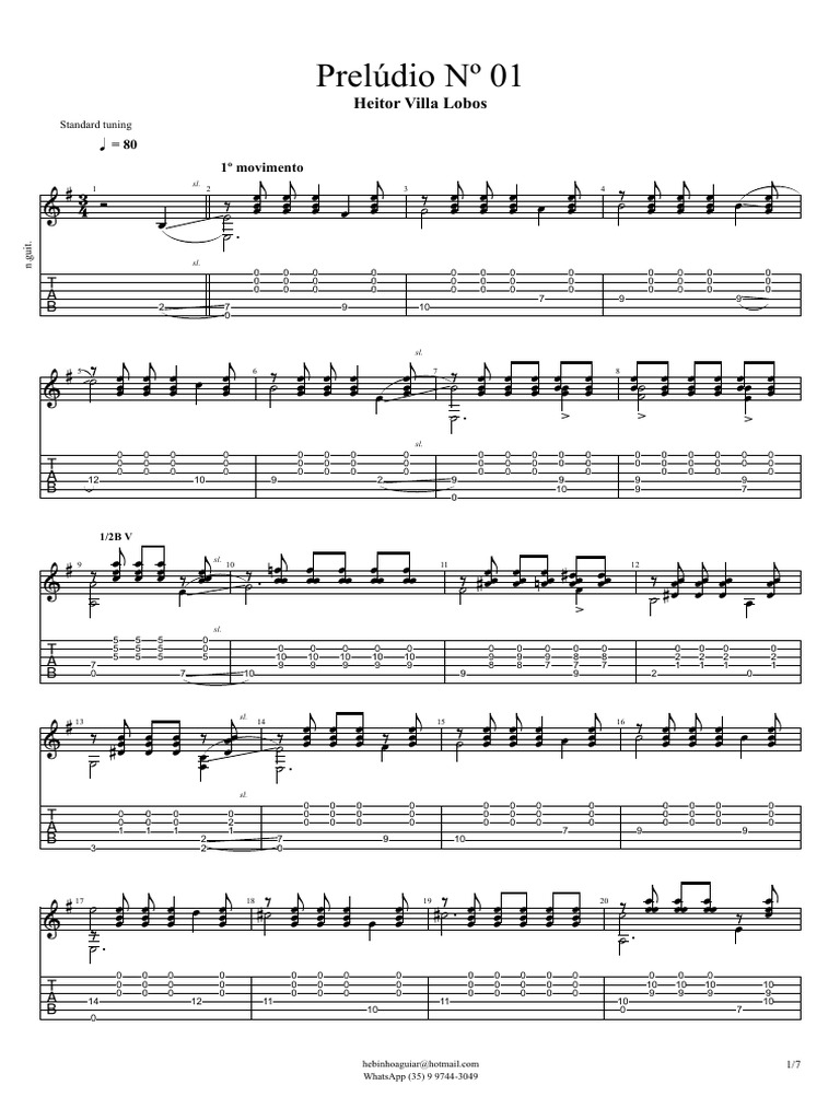 Prelúdio Nº 01 de Villa Lobos | PDF