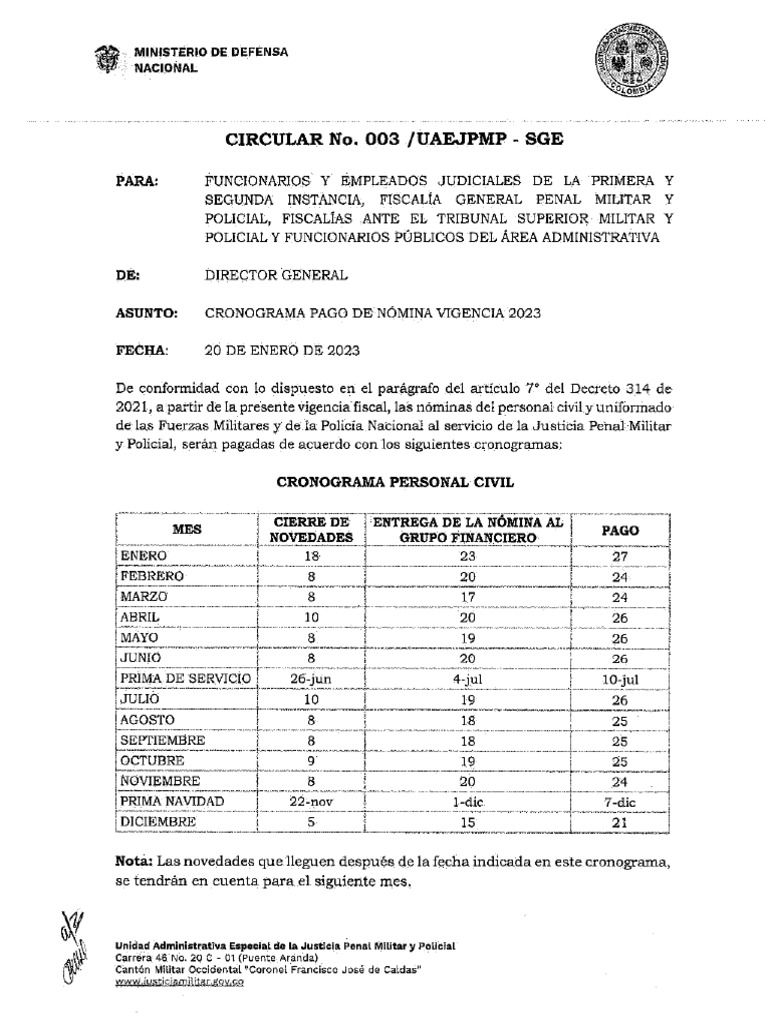 Circular 003 2023 | PDF