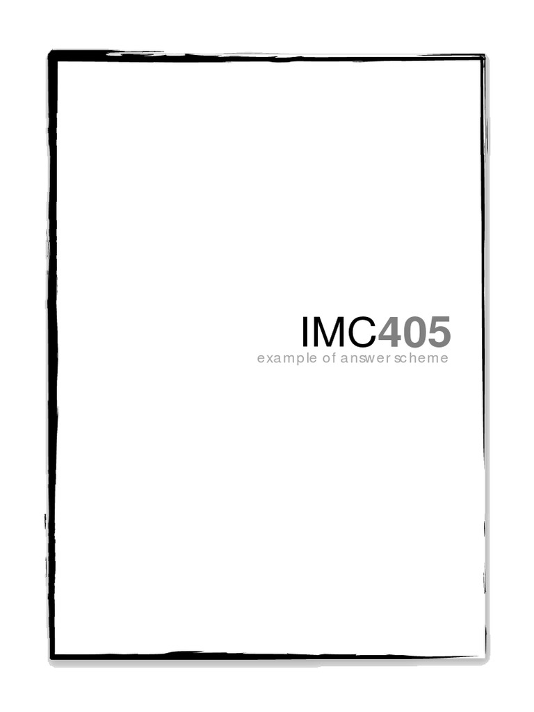 Answer Scheme - Example | PDF