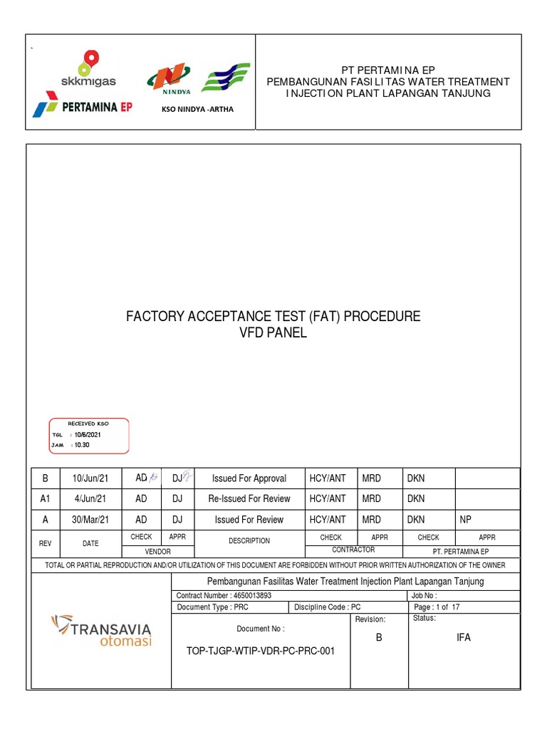 TOP-TJGP-WTIP-VDR-PC-PRC-001 Rev.B Factory Acceptance Test (FAT ...