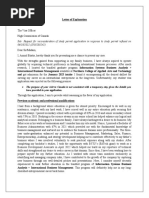 Letter of Explanation LoE Sample | PDF | International English Language ...