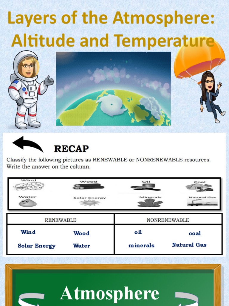 Module 7 8 Layers of The Atmosphere Temperature and Altitude | PDF ...