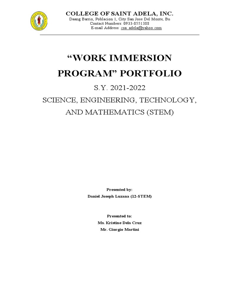 Portfolio Sample | PDF