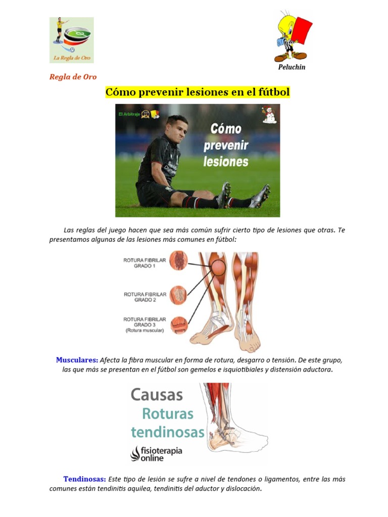 Cómo Prevenir Lesiones en El Fútbol | PDF