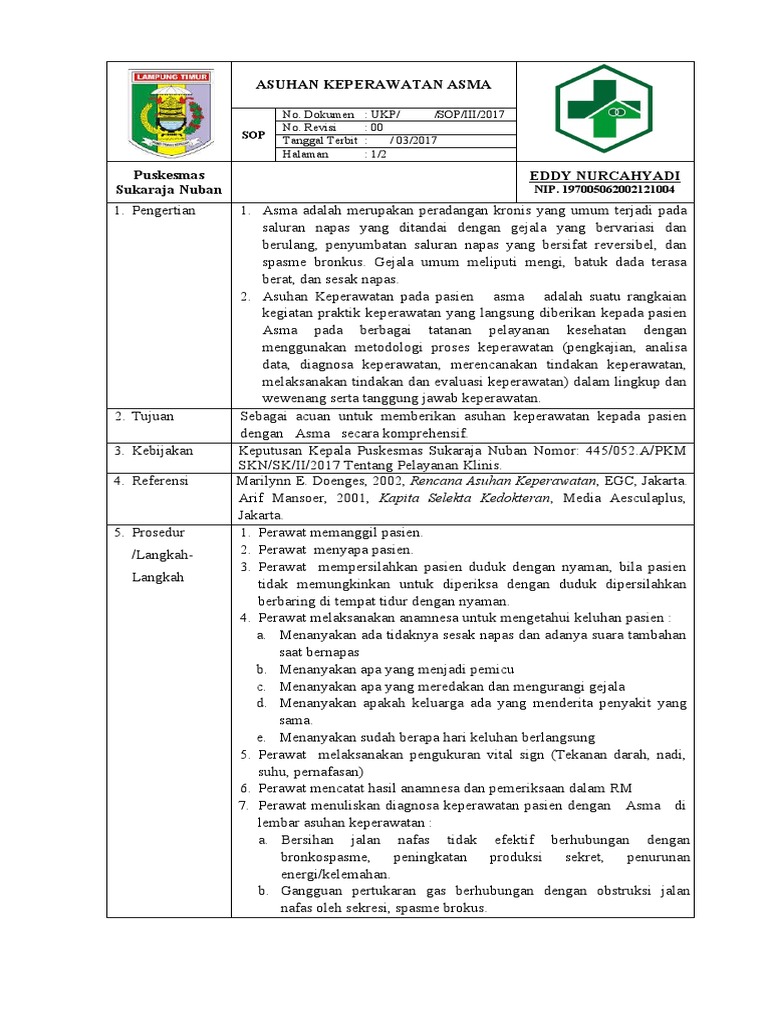 Asuhan Keperawatan Asma | PDF | Pengembangan Diri | Sains & Matematika