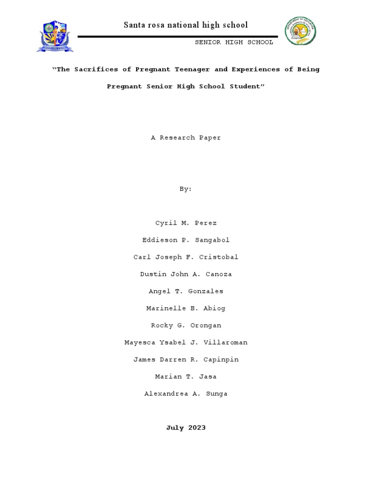 PR1 HUMSS B Group 2 Revision 3 | PDF | Teenage Pregnancy | Adolescence