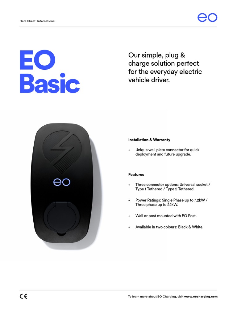 EO Basic Charger Specifications | PDF | Electrical Connector | Ac Power ...