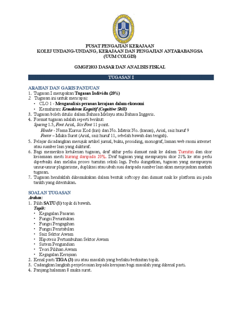 GMGF2033 Assignment 1 Cognitif Skill | PDF