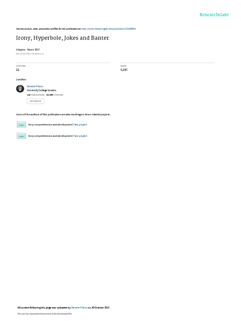 Irony Hyperbole Jokes and Banter | PDF | Irony | Cognition