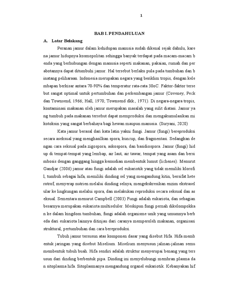 Peran dan Reproduksi Jamur Uniseluler dan Multiseluler | PDF | Sains ...