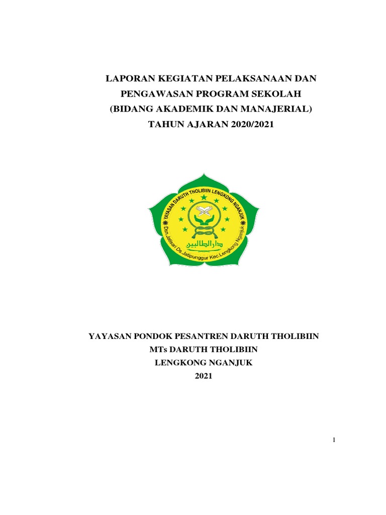 4.2.32.b.1. Laporan Keg Pelaksanaan & Pengawasan Prog Sek 20 | PDF