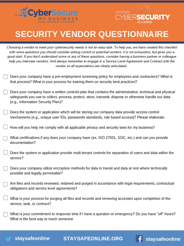 Cybersecurity Vendor Evaluation Guide | PDF | Security | Computer Security