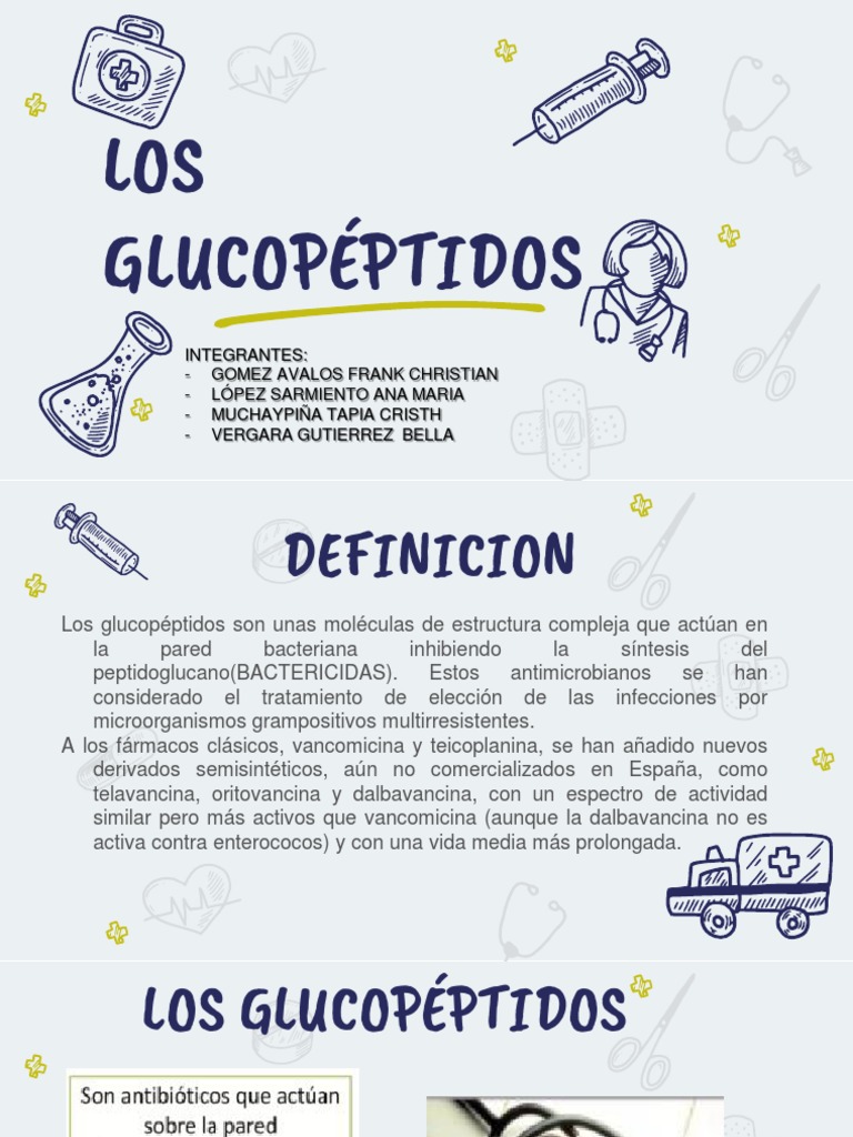GLUCOPEPTIDOS | PDF | Bacterias Gram-negativo | Farmacología
