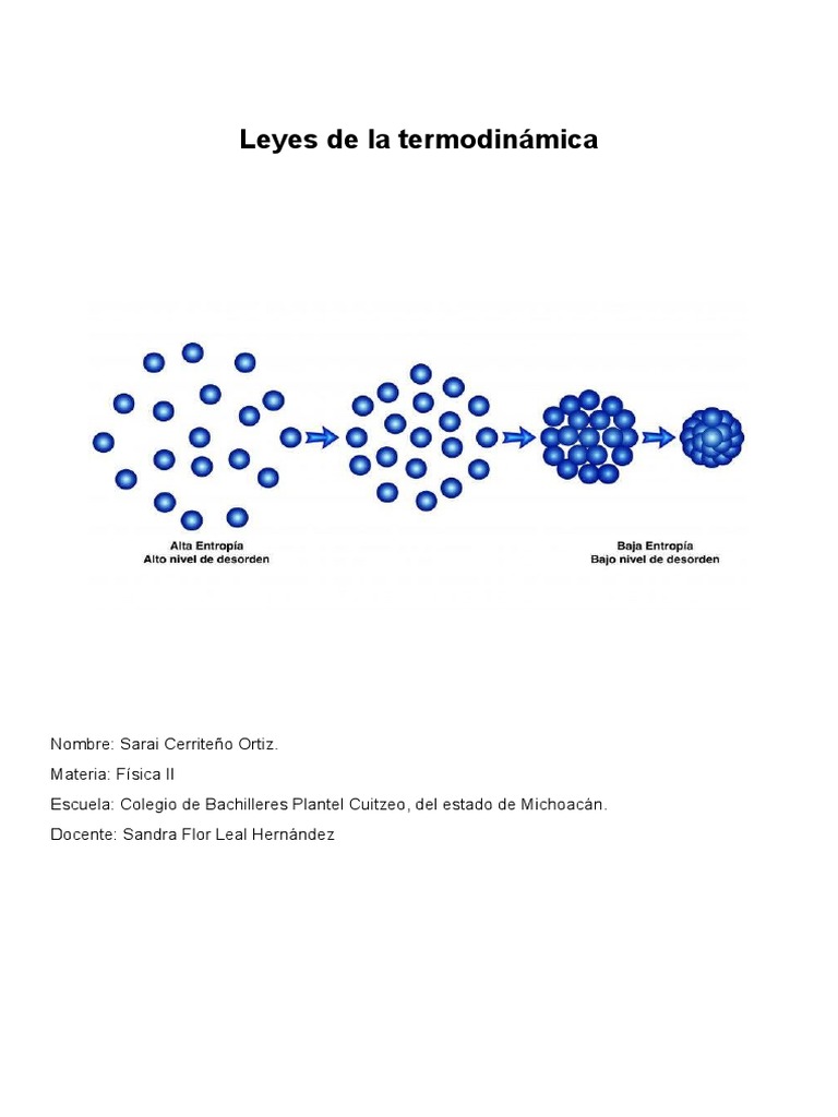 Leyes de La Termodinámica | PDF | Termodinámica | Entropía