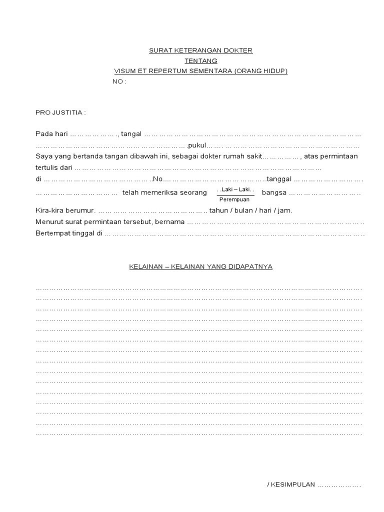 Visum Et Repertum Form | PDF