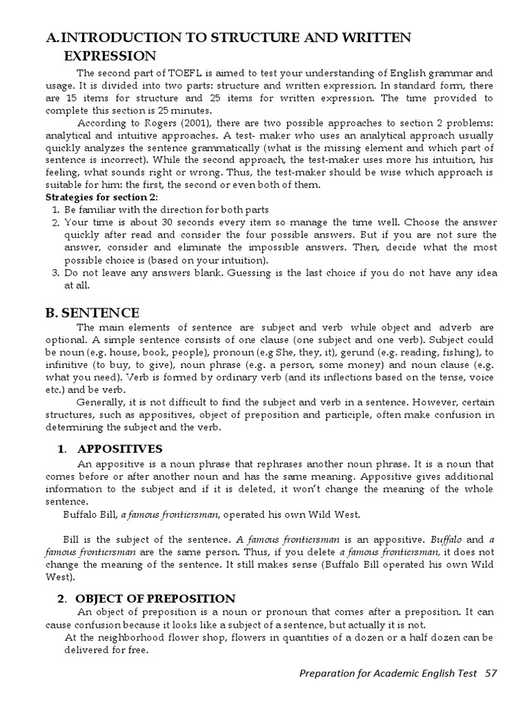 Bahasa Inggris II Introduction To Structure and Written Expressions ...