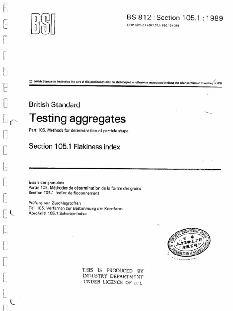 BS 812 - 105.1 - 1989 | PDF