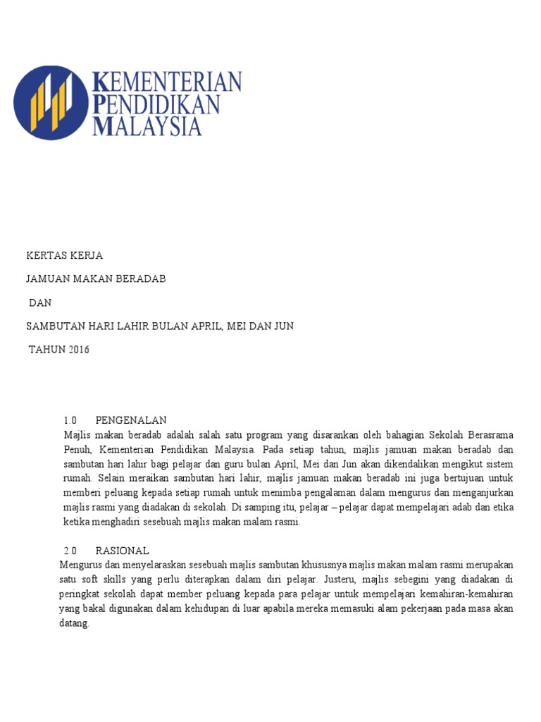 Kertas Kerja Birthday April Mei Jun | PDF