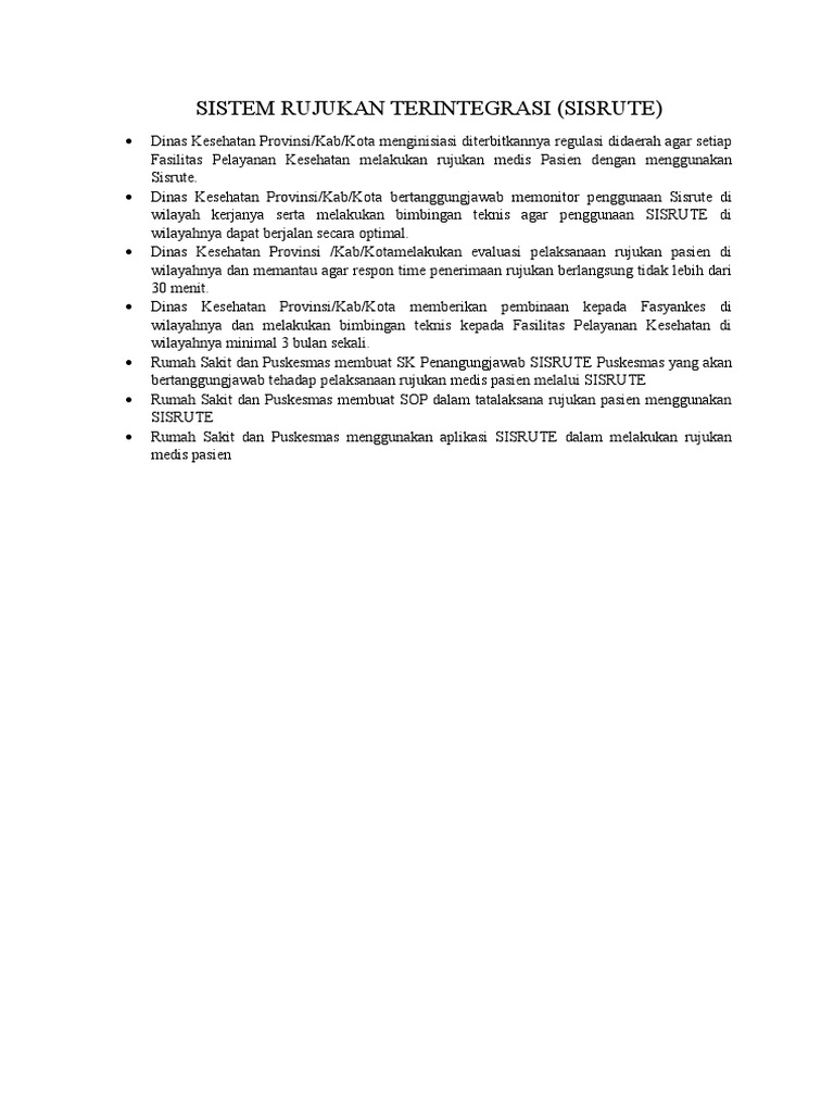 Sistem Rujukan Terintegrasi | PDF | Pengembangan Diri | Kesehatan Holistik