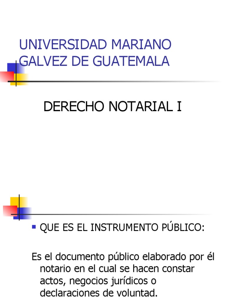 Derecho Notarial I 13 5 2023 Pdf Derecho Privado Ley Común