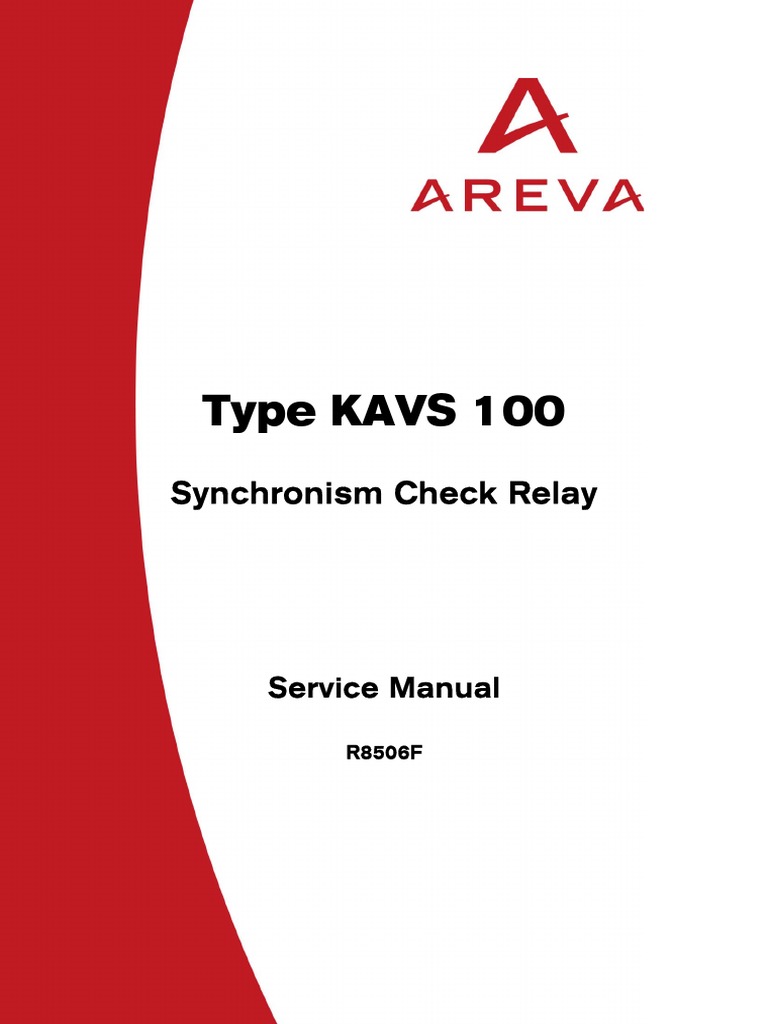 KAVS 100 Synch Check Relay | PDF | Electrostatics | Electronics