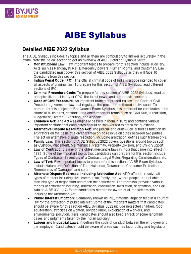 aibe_syllabus_20 | PDF