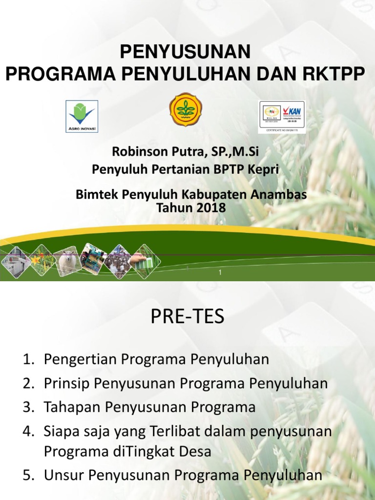 Programa Penyuluhan Dan RKTPP 2 | PDF