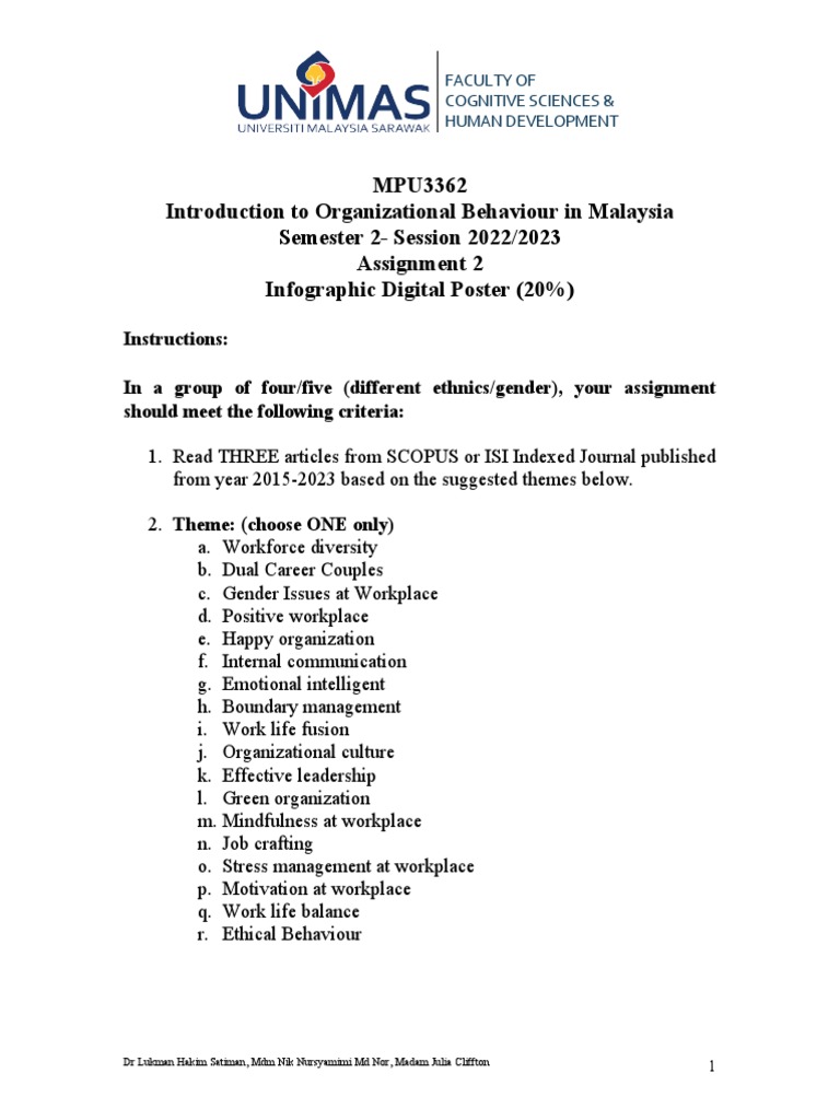 Assignment 2 MPU OB (1) 2023 | PDF | Infographics | Information