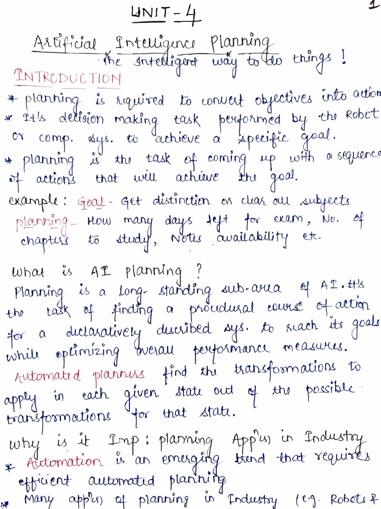 AI (Unit - 4) - Part 1 | PDF