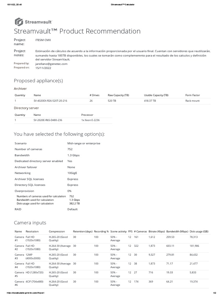 Streamvault™ Calculator | PDF | Telecommunications | Information And ...