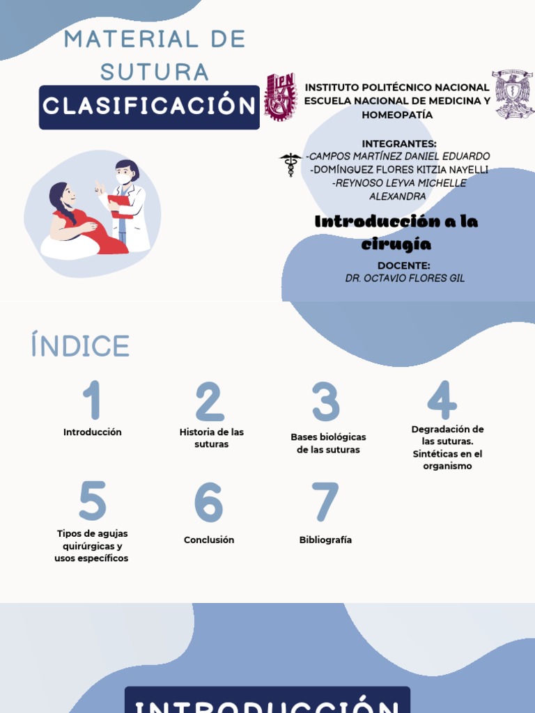 Material de Suturas Clasificación | PDF | Sutura Quirúrgica