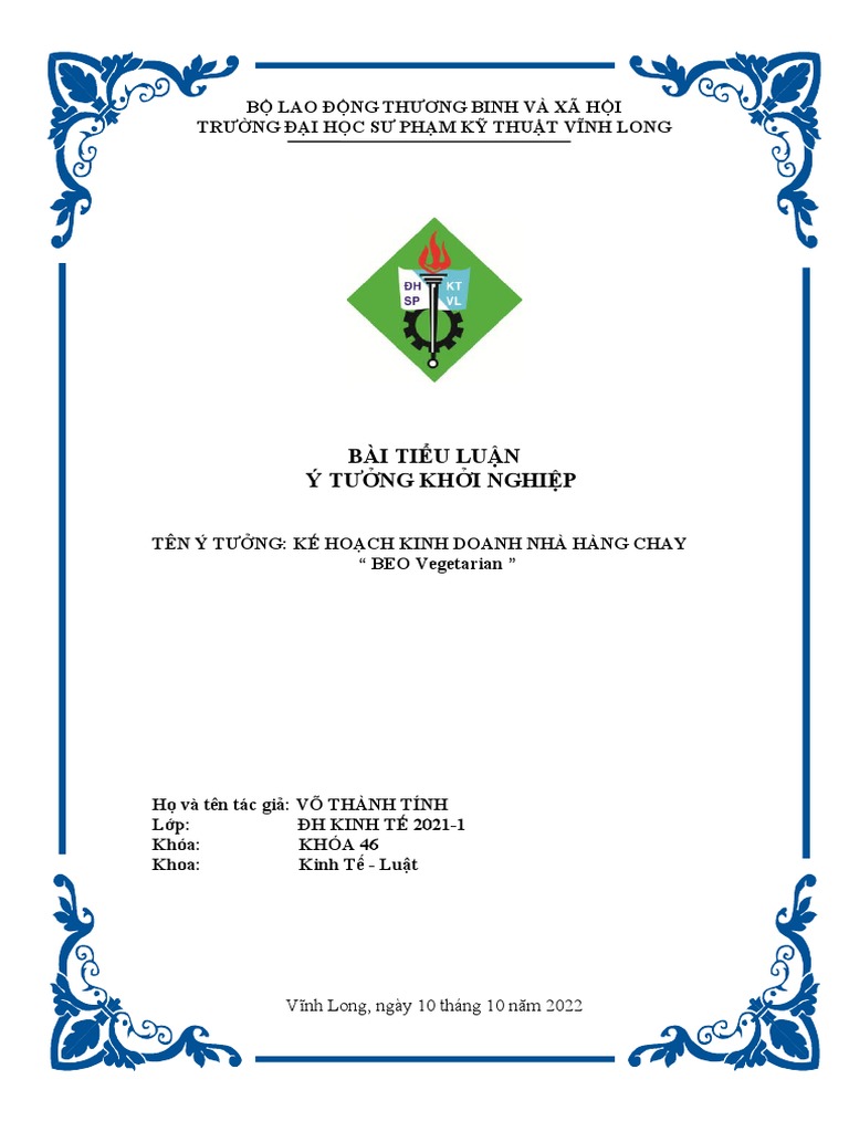 Khởi Nghiệp Nhà Hàng Chay 2 | PDF