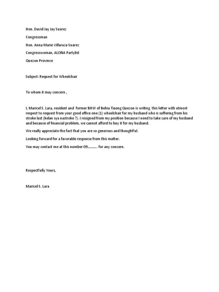 Wheelchair Request | PDF