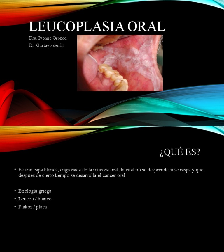 Leucoplasia Oral: Definición y Riesgos | PDF