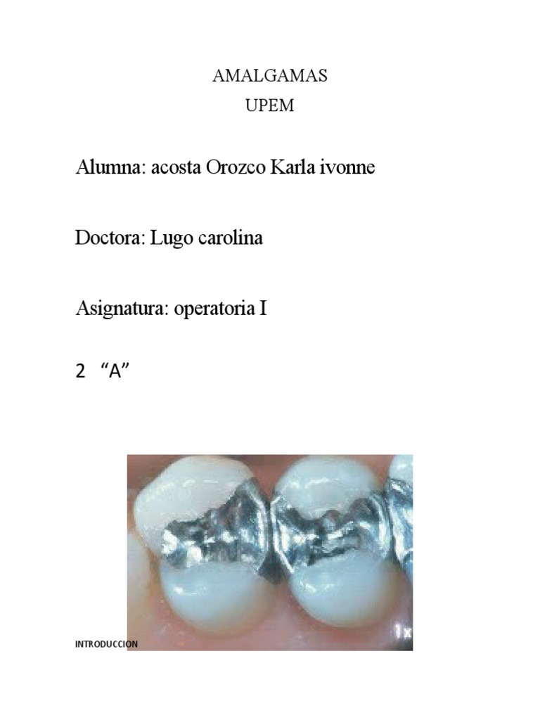 AMALGAMAS Operatoria I | PDF