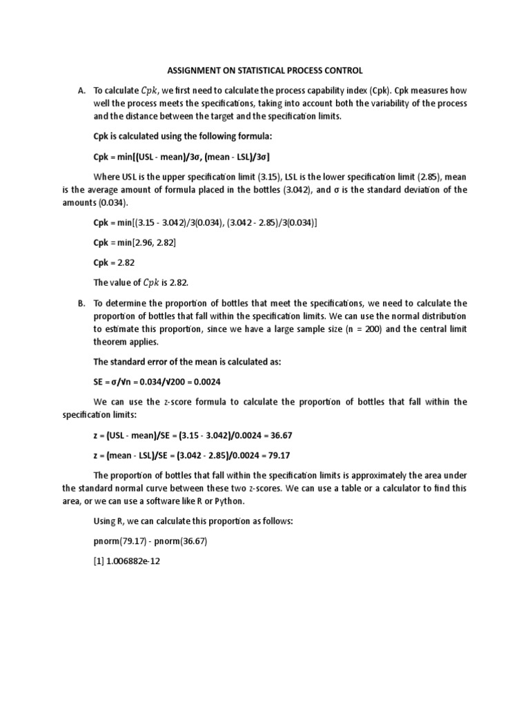 Statistical Process Control Analysis | PDF | Standard Score | Standard ...