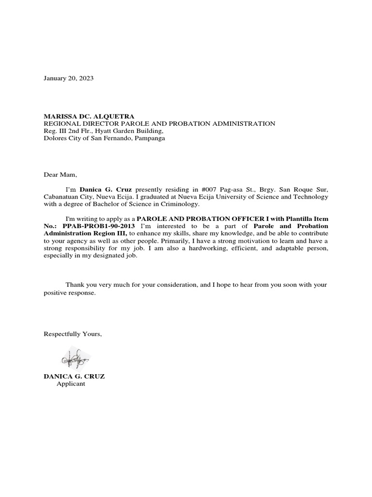 Letter Application For PPA-DOJ R3. | PDF | Law | Wellness