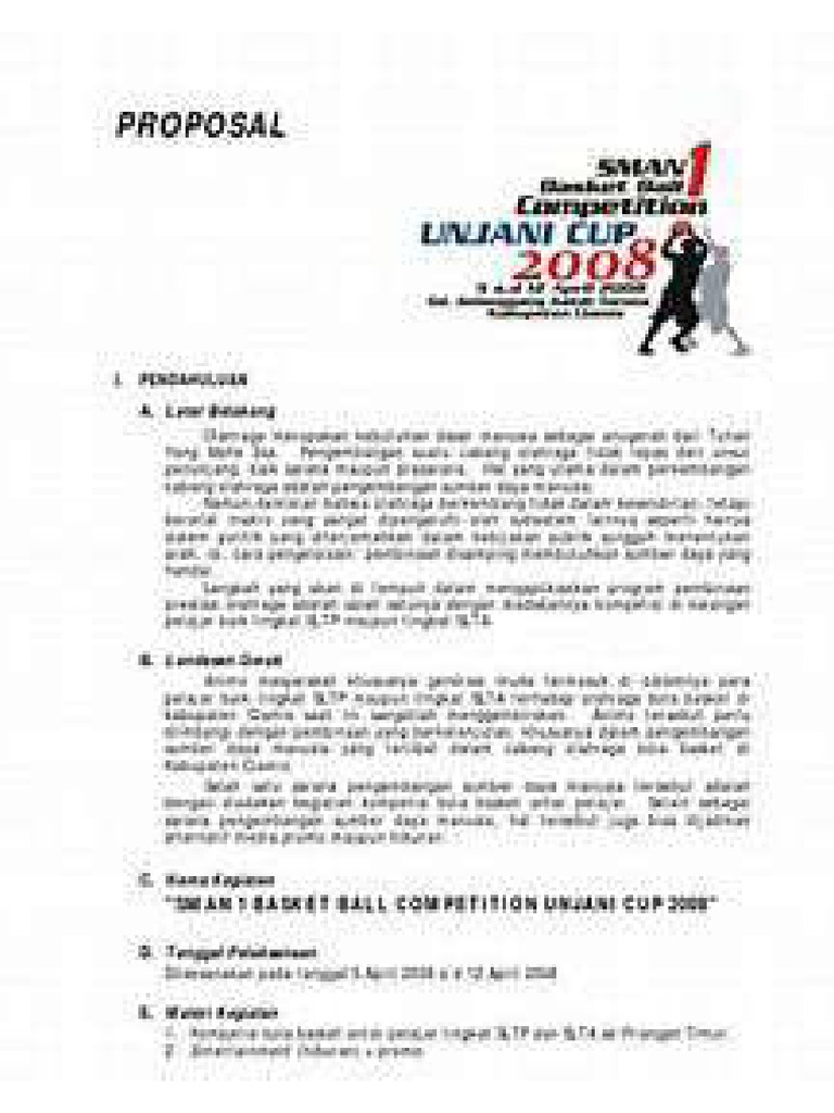 Proposal Lapangan Basket | PDF
