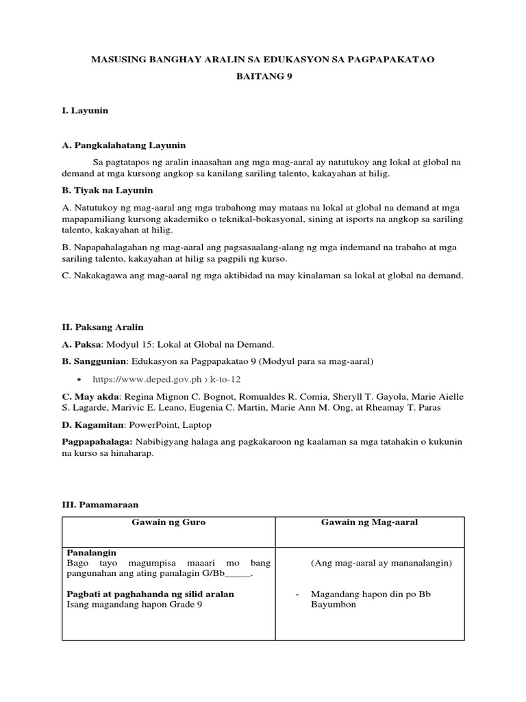 BAYUMBONMASEILLE-FRANSQUAT-J.-BSED-VALUES-4C.-LESSON-PLAN-FINAL-DEMO ...