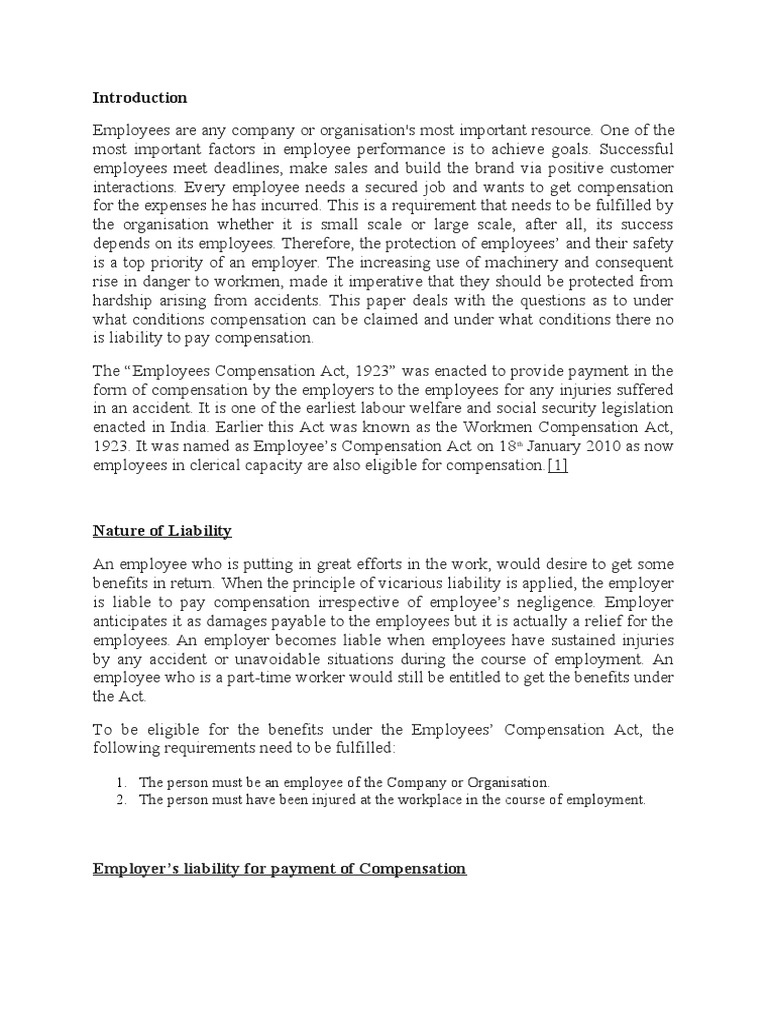 Employer Liability | PDF | Employment | Legal Liability