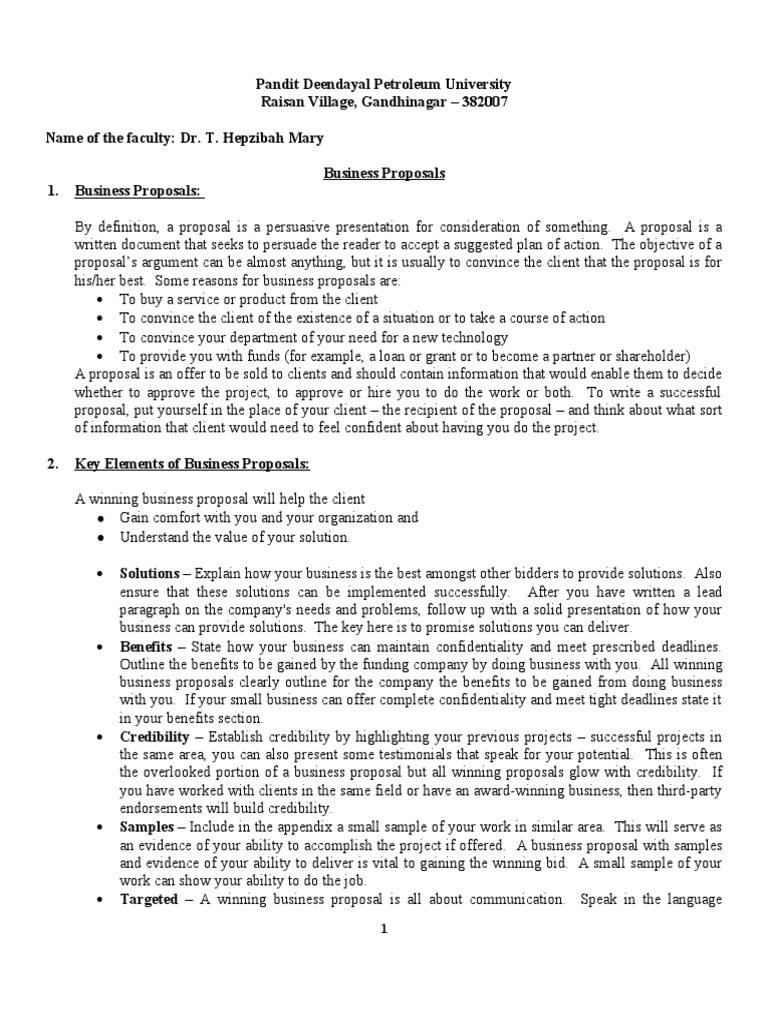 Business Proposal Sample | PDF | Request For Proposal | Business