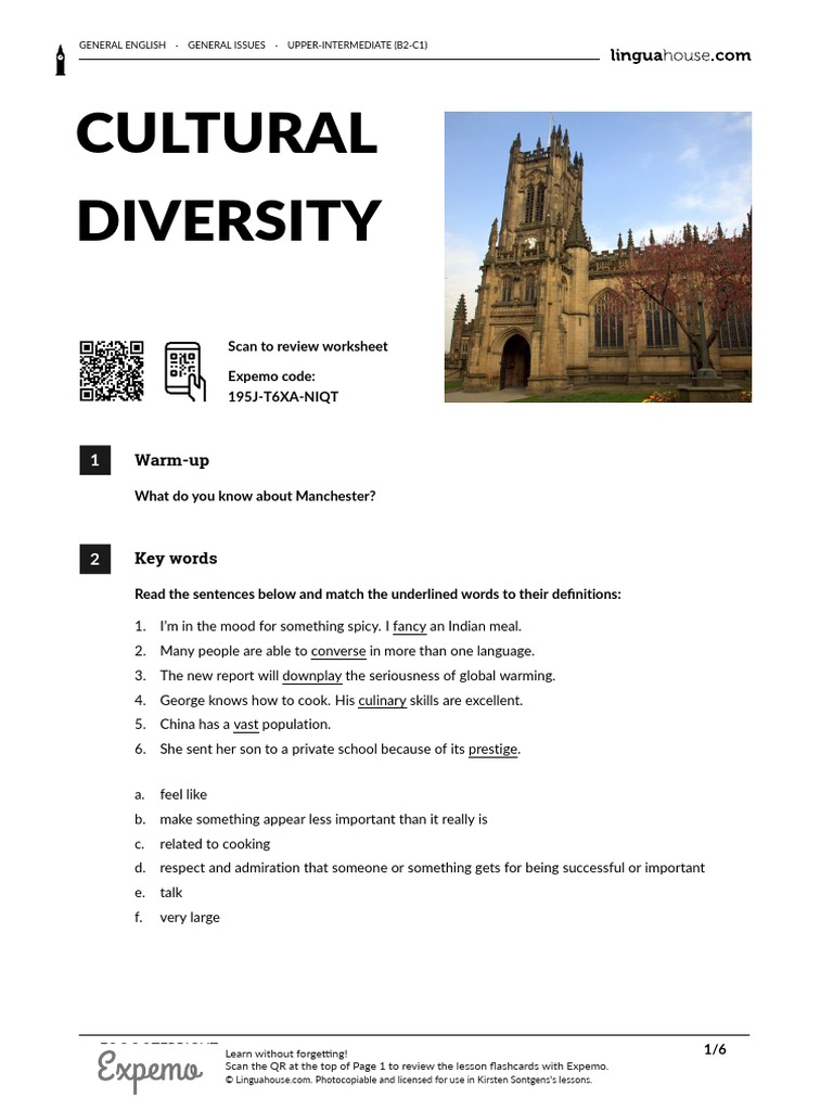 Cultural Diversity British English Student PDF | PDF | Adjective ...