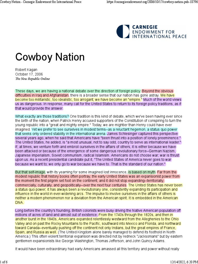 Cowboy Nation | Download Free PDF | The United States | Liberalism