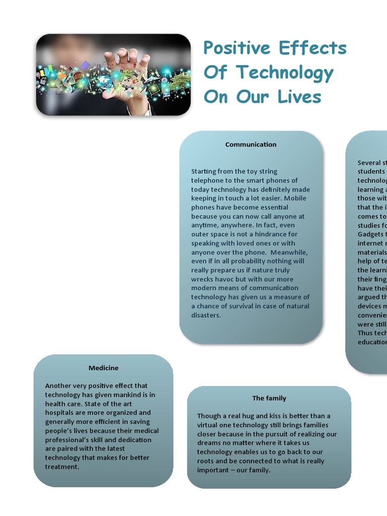 Tech's Positive Impact on Life | PDF | Communication