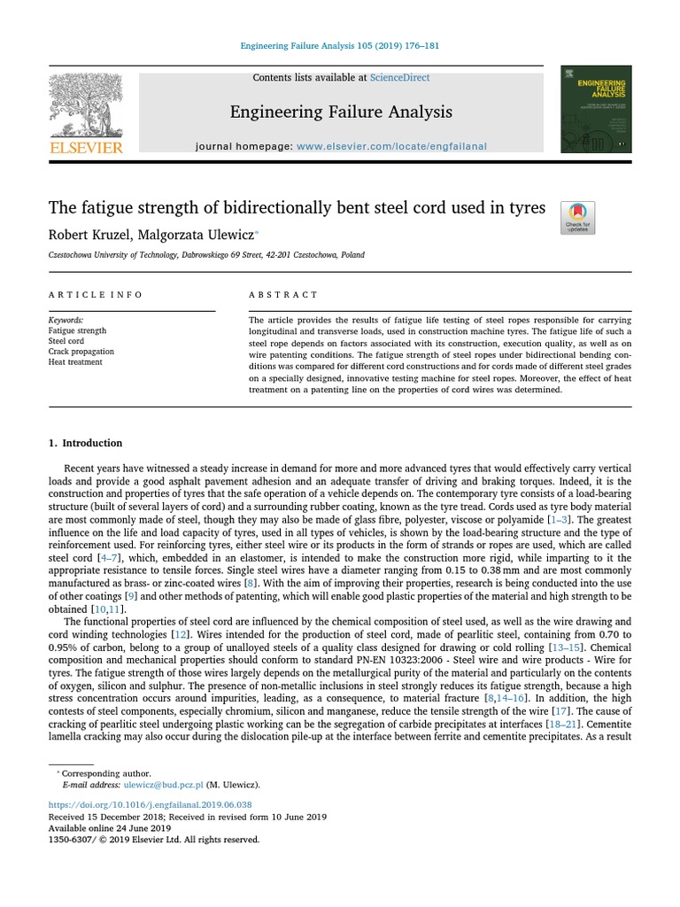 Engineering Failure Analysis: Robert Kruzel, Malgorzata Ulewicz T | PDF | Strength Of Materials ...