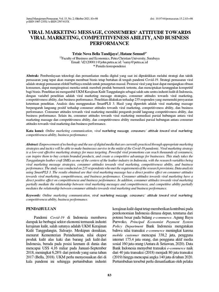 Viral Marketing Message, Consumers' Attitude Towards | PDF