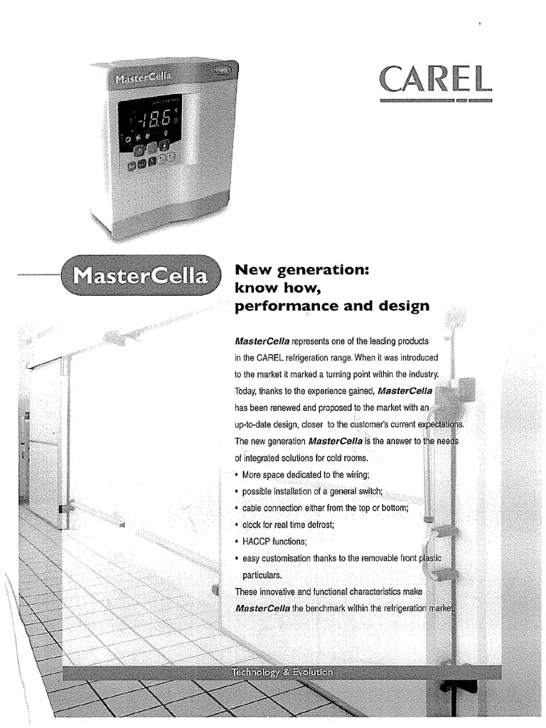 Carel MasterCella FridgeFreezer Control Panel User Man | PDF